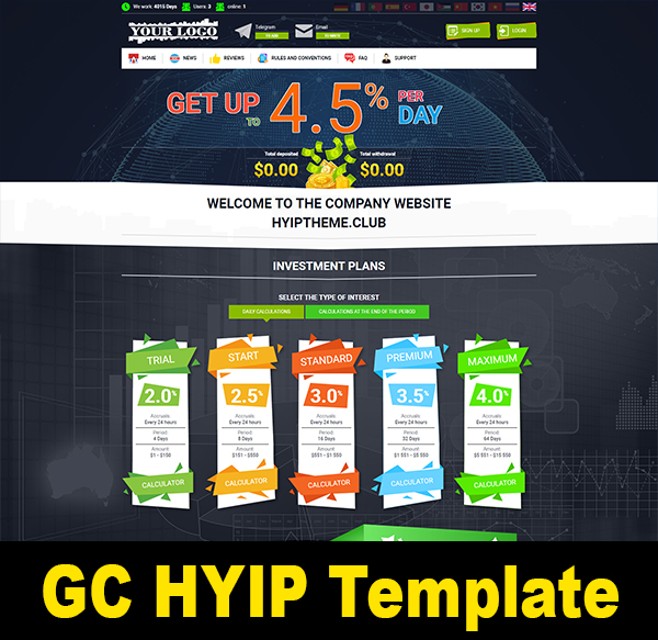 GC HYIP Template ID-EHS002 - EHyip Script GC HYIP Template ID-EHS002 - EHyip Script